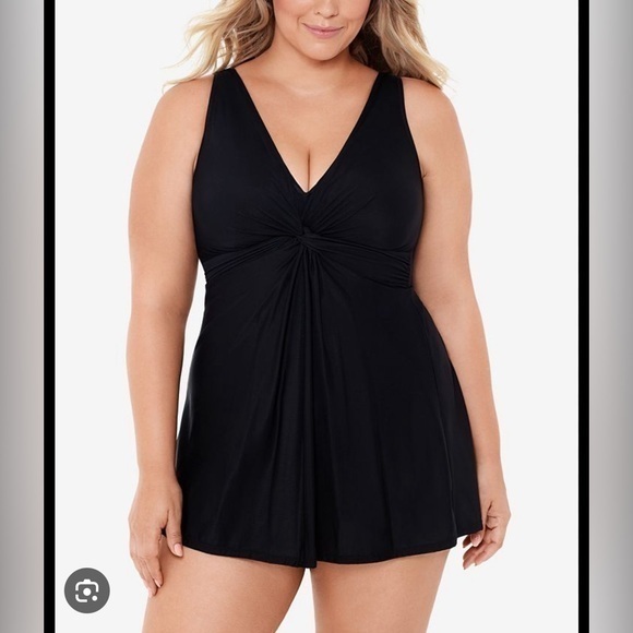 Miraclesuit | Swim | Plus Size Marais Miraclesuit Swim Dress With Twist ...